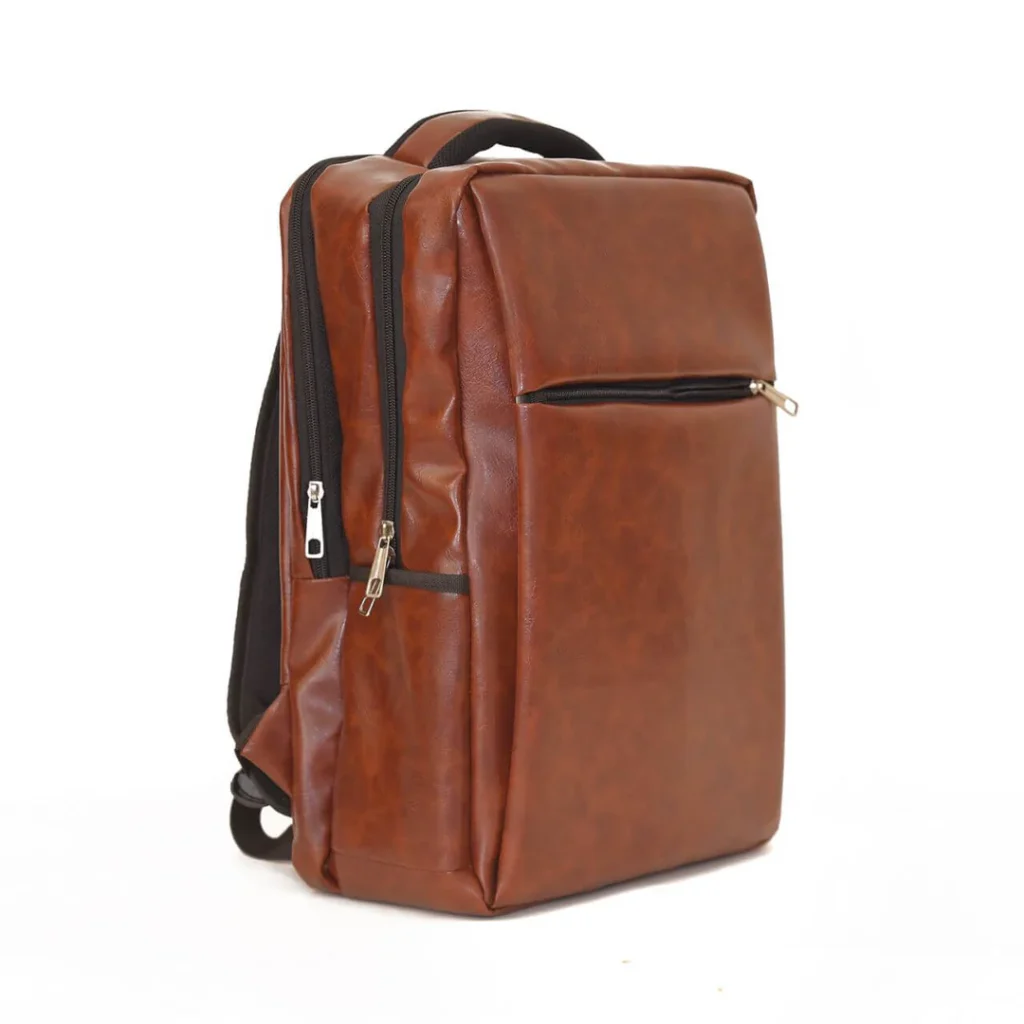 Leather Backpack in Choco Brown